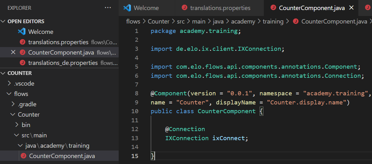Document counter | ELO Flows Development