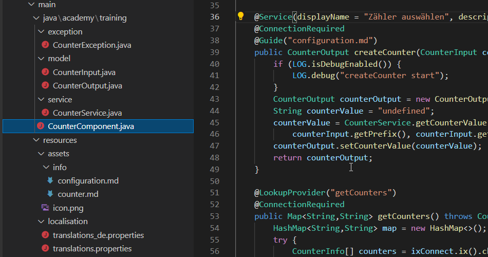 Implementierung Zähler | ELO Flows Development