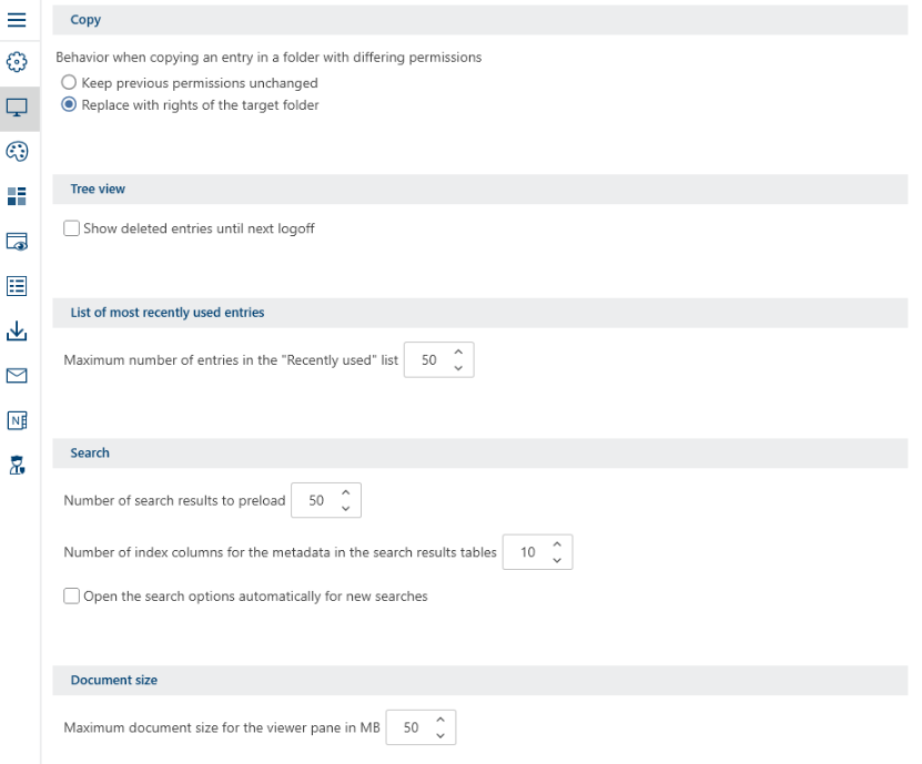 User menu [your name] | ELO Desktop Client
