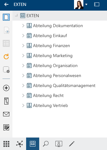 Programmoberfläche | ELO Desktop Client