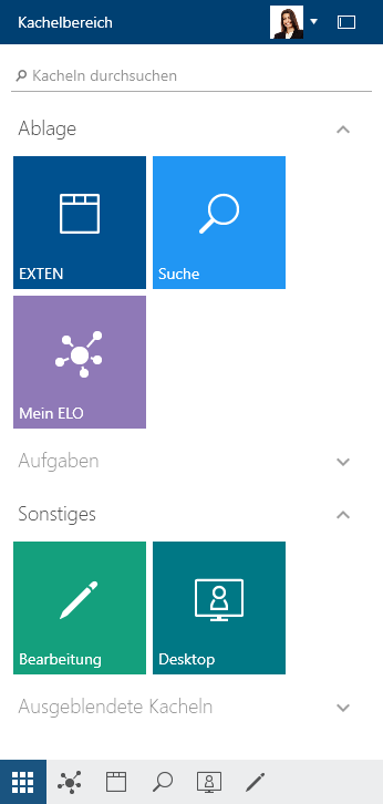 Programmoberfläche | ELO Desktop Client
