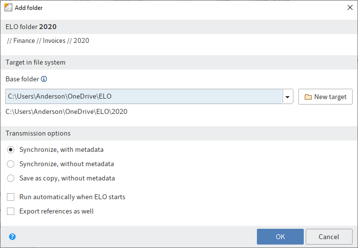 'Output' tab | ELO Java Client
