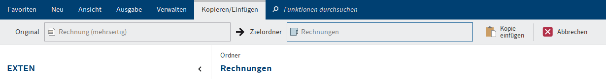 Tab 'Verwalten' | ELO Java Client