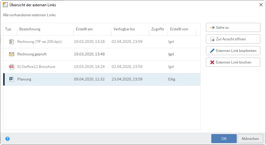 Tab 'Ausgabe' | ELO Java Client