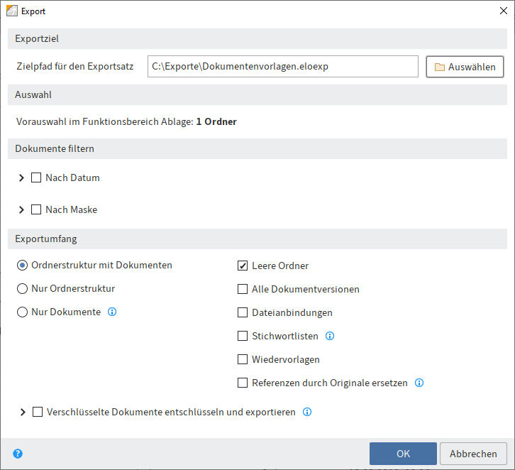 Tab 'Ausgabe' | ELO Java Client