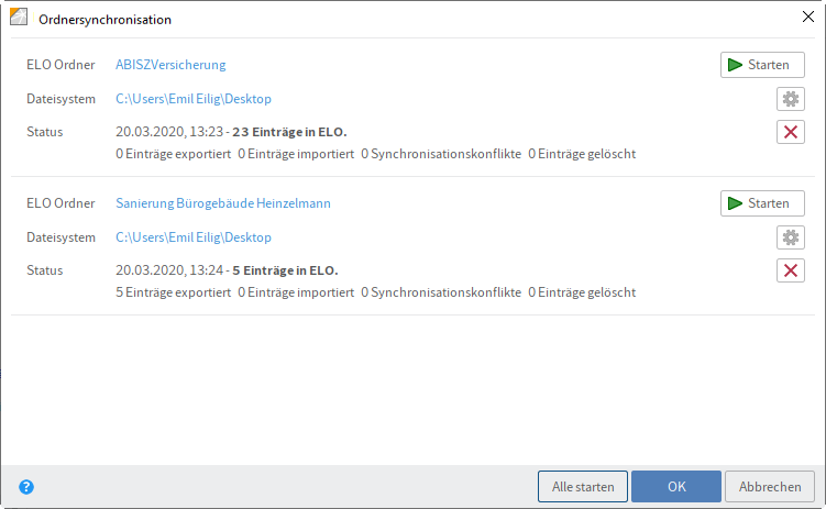 Tab 'Ausgabe' | ELO Java Client