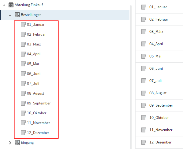 Tab 'Verwalten' | ELO Java Client