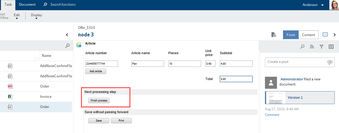 Important actions in detail | ELO Java Client