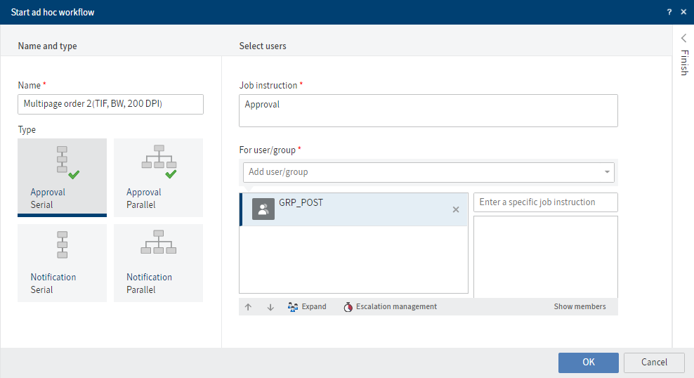 'New' tab | ELO Web Client